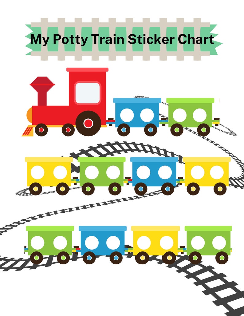 Potty Train Sticker Chart - Etsy