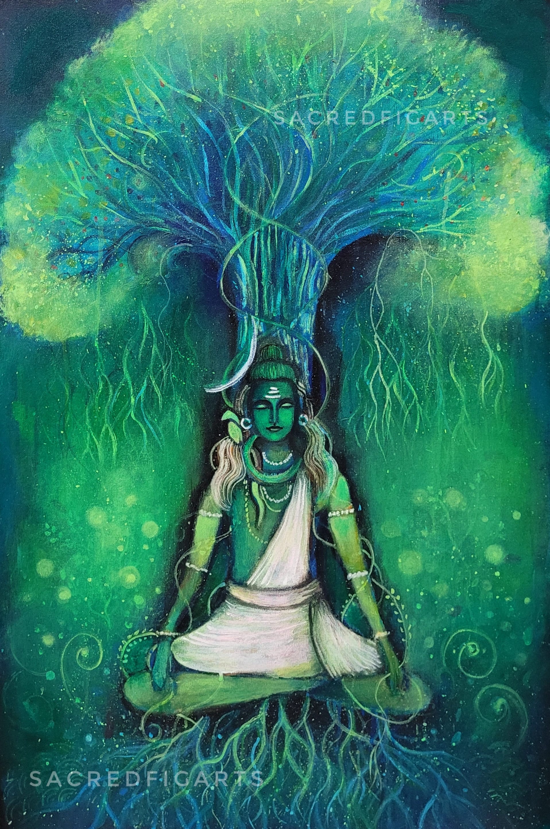 Lord Shiva Painting Big Canvas Art Spiritual Artwork 24x36 Original Art Meditation Painting Contemporary Art Modern Painting Art Etsy