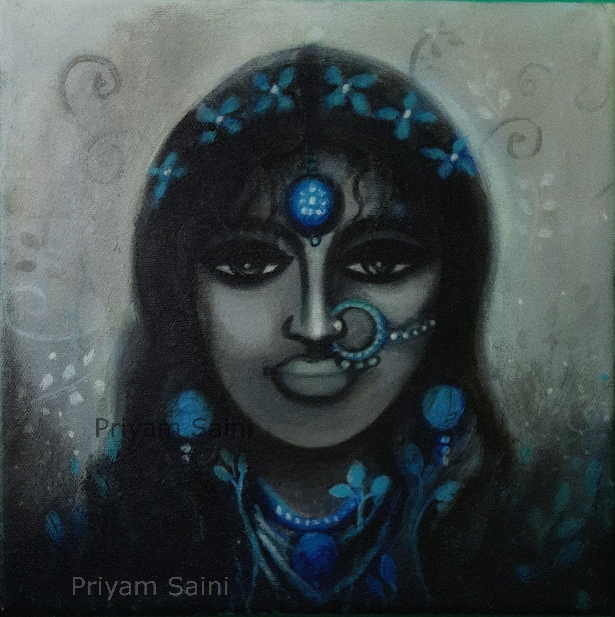 Indian woman painting, devi art, godess painting, divine feminine ...