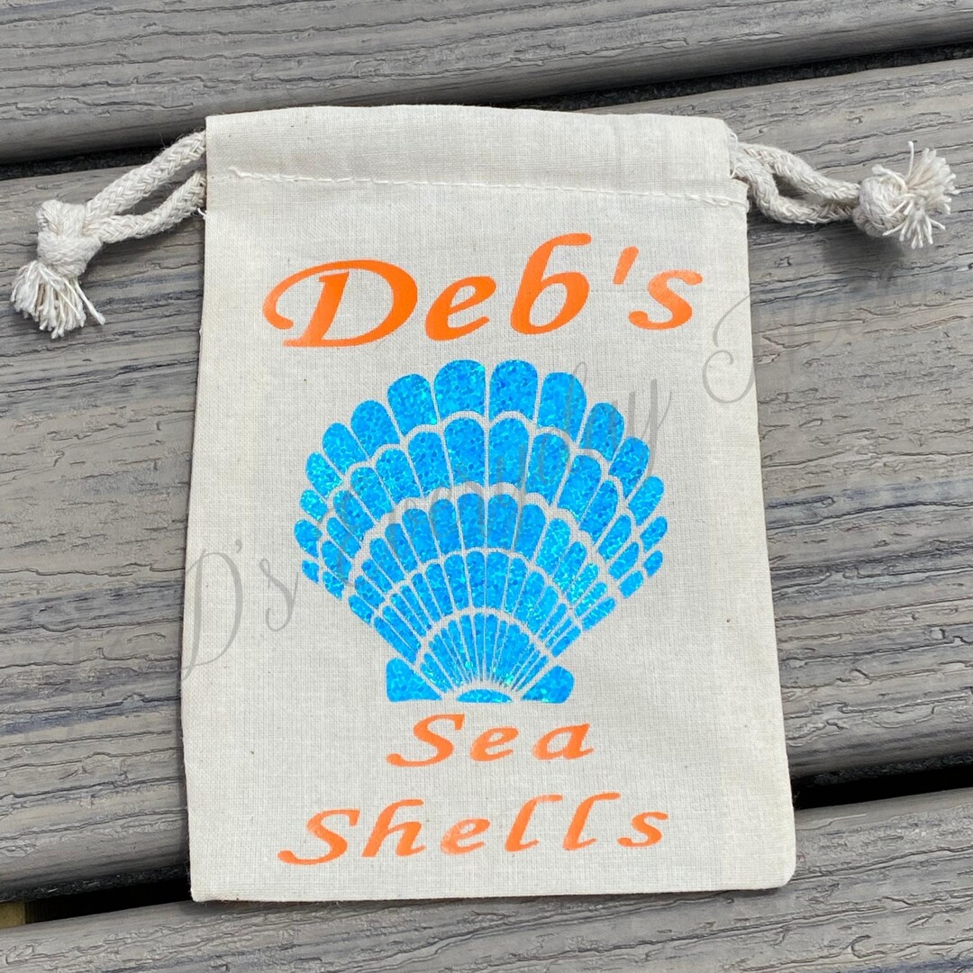 Sea Shell Bag Sea Shell Collecting Bag Personalized Seashell Bag Sea ...