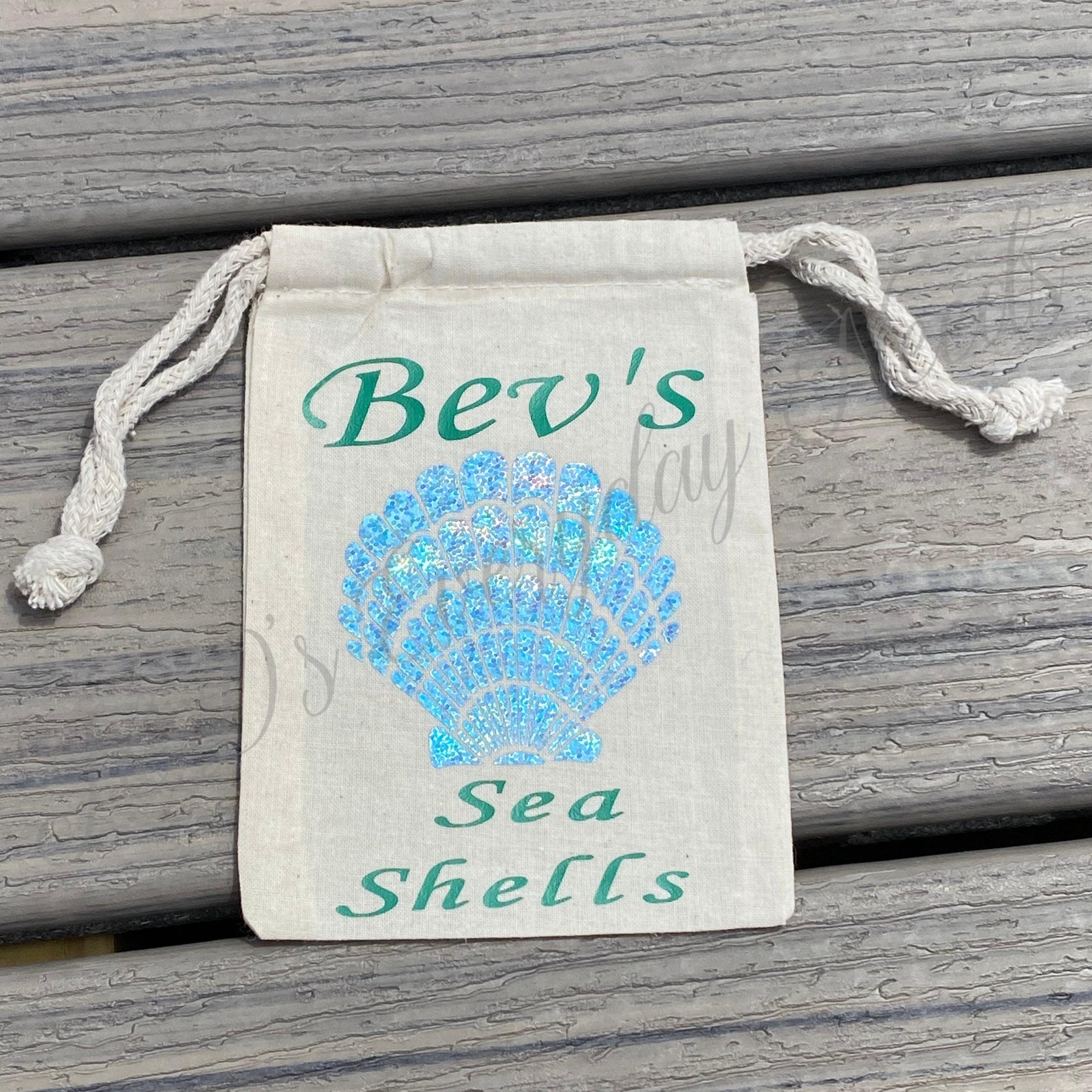 Sea Shell Bag Sea Shell Collecting Bag Personalized - Etsy
