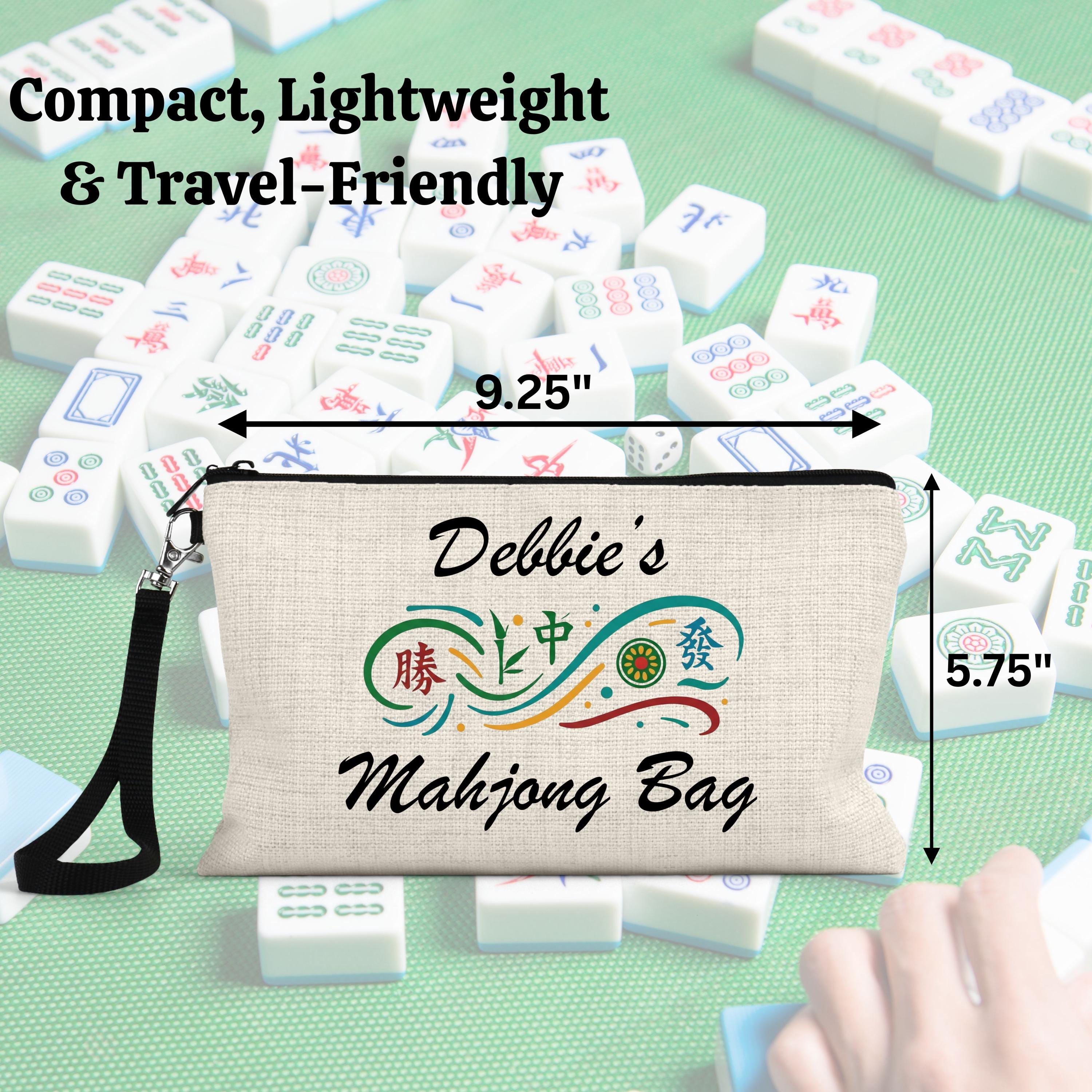 Personalized Mahjong Bag With Name, Custom Mahjong Tile Bag With Wrist ...