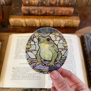 Frog Suncatcher Sticker, Stained Glass Effect, Clear Sticker, Window ...