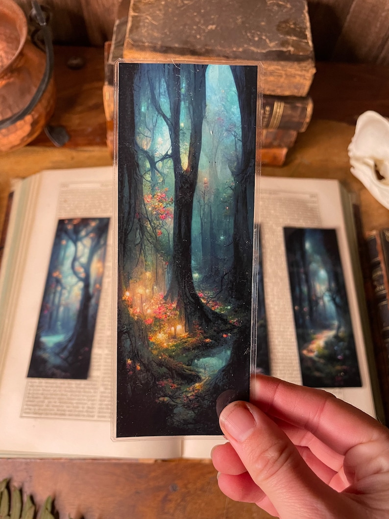 Enchanted Forest Bookmark Set of 4 Fantasy Bookmark - Etsy