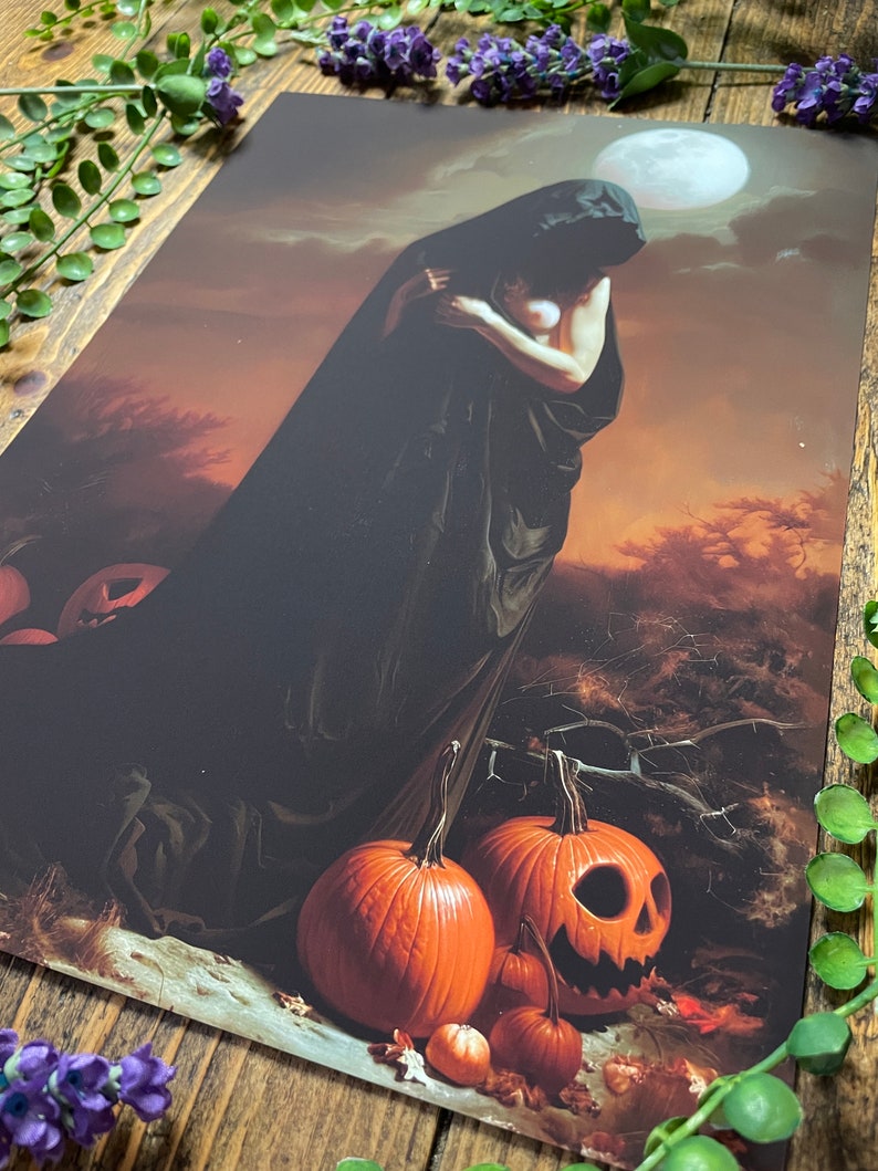 Samhain Goddess Art Print Dark Gothic Halloween Decor Etsy