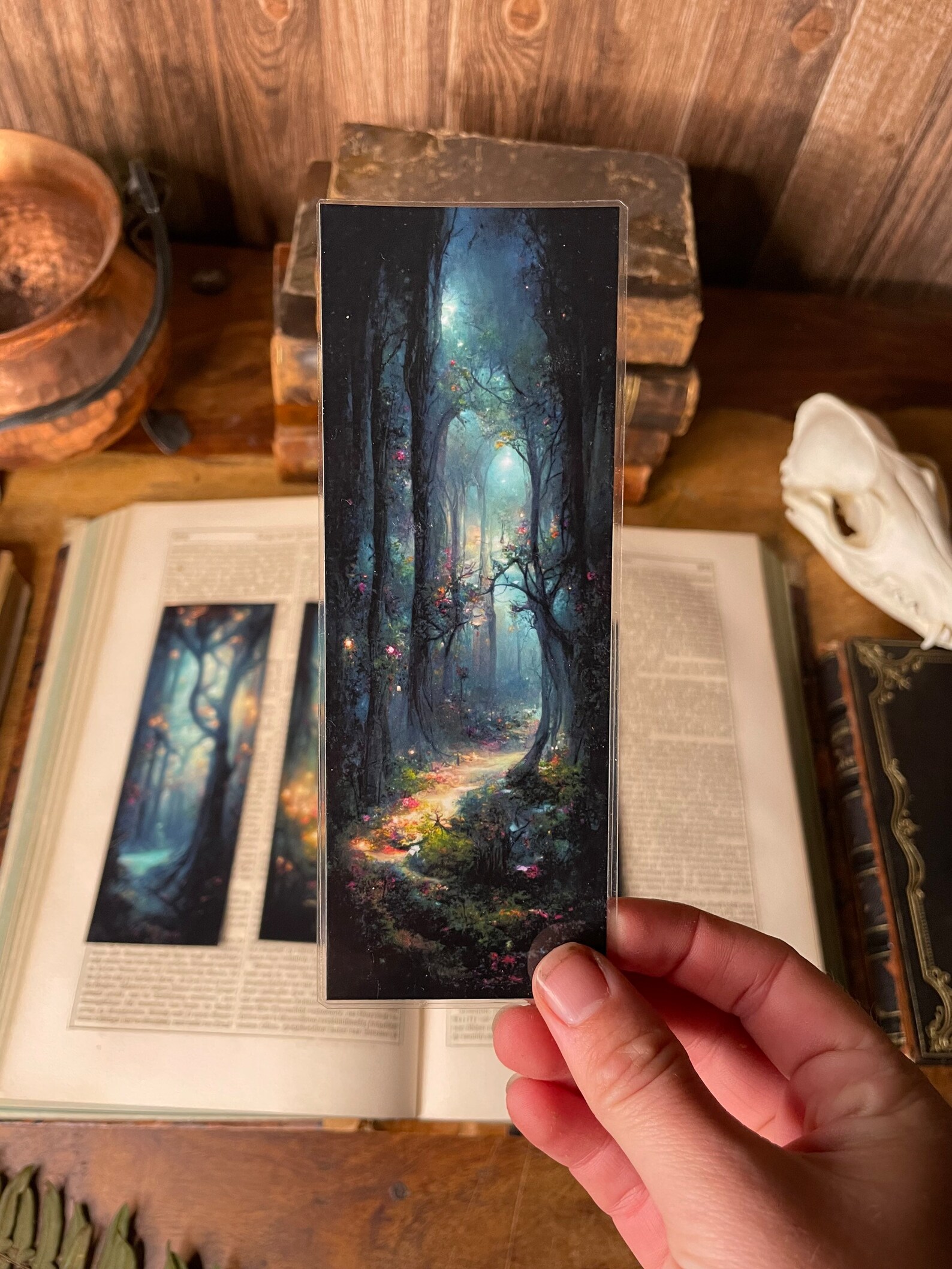 Enchanted Forest Bookmark Set of 4 Fantasy Bookmark - Etsy