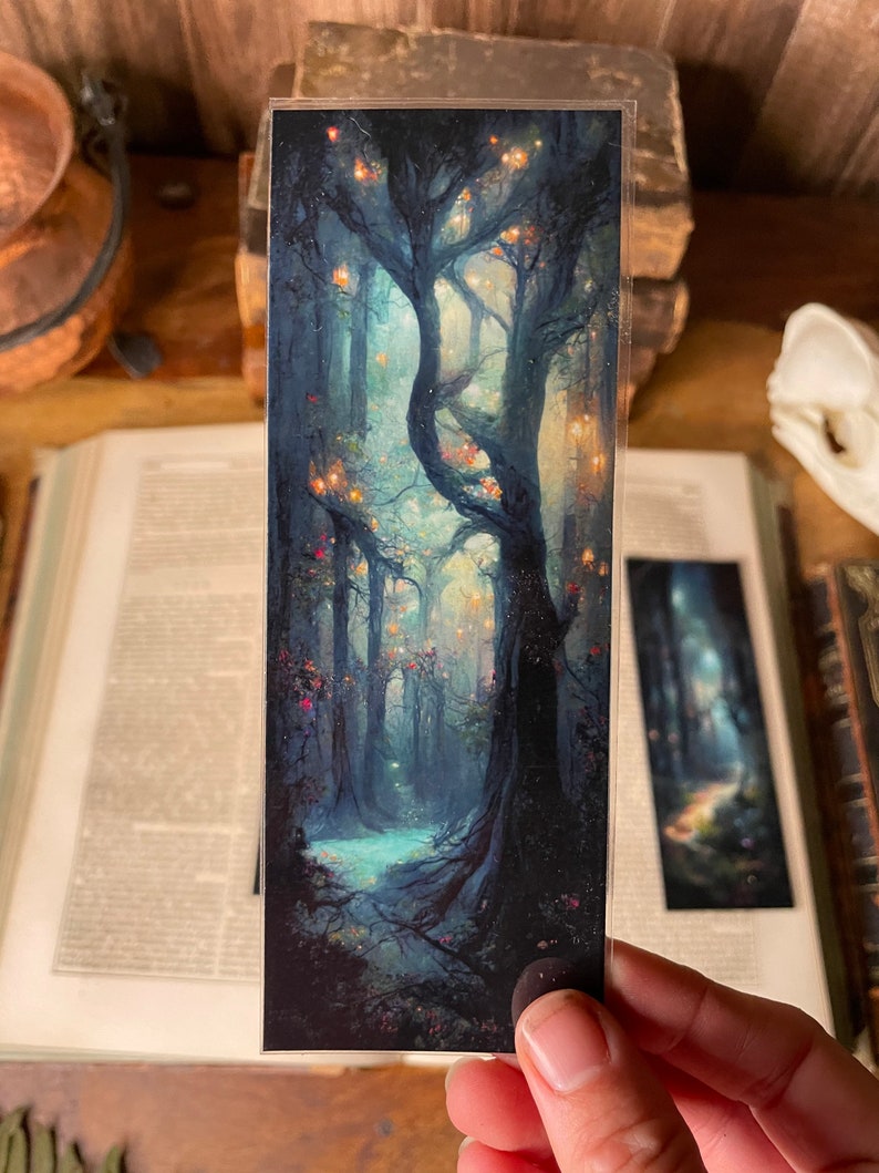 Enchanted Forest Bookmark Set of 4 Fantasy Bookmark - Etsy