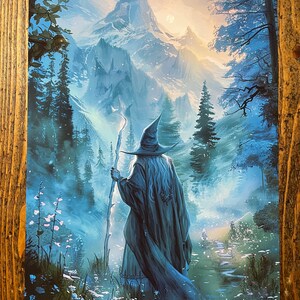 Lonely Wizard Watercolor Art Print, Fantasy Painting, Watercolor ...