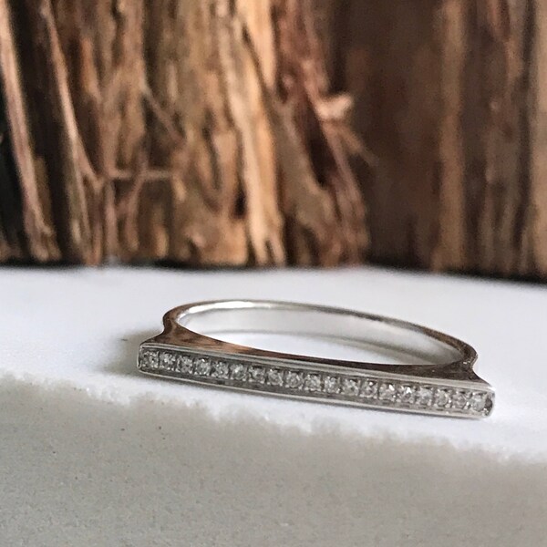 Diamond Bar Ring - Etsy