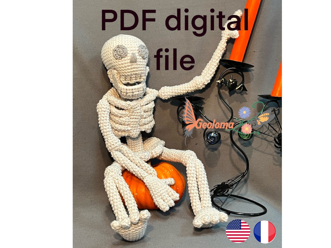 Digital Download, Amigurumi Pattern, Amigurumi, Halloween, Skeleton ...