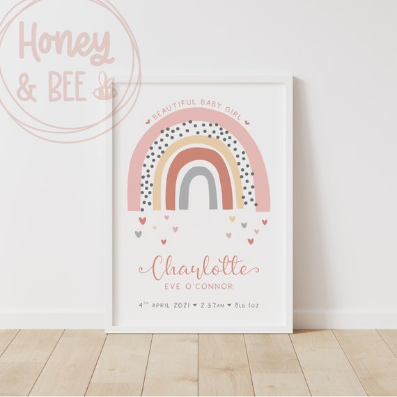 New Baby Print Framed or Print Only Personalised Gift - Etsy UK