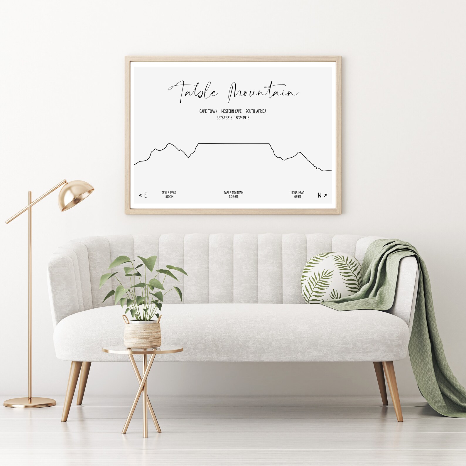 Table Mountain Print Table Mountain Outline Table Mountain - Etsy UK