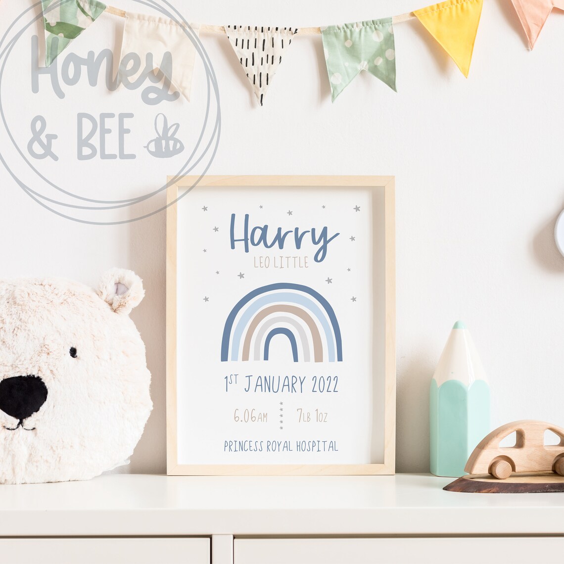 Personalised New Baby Print Framed or Print Only Birth - Etsy UK