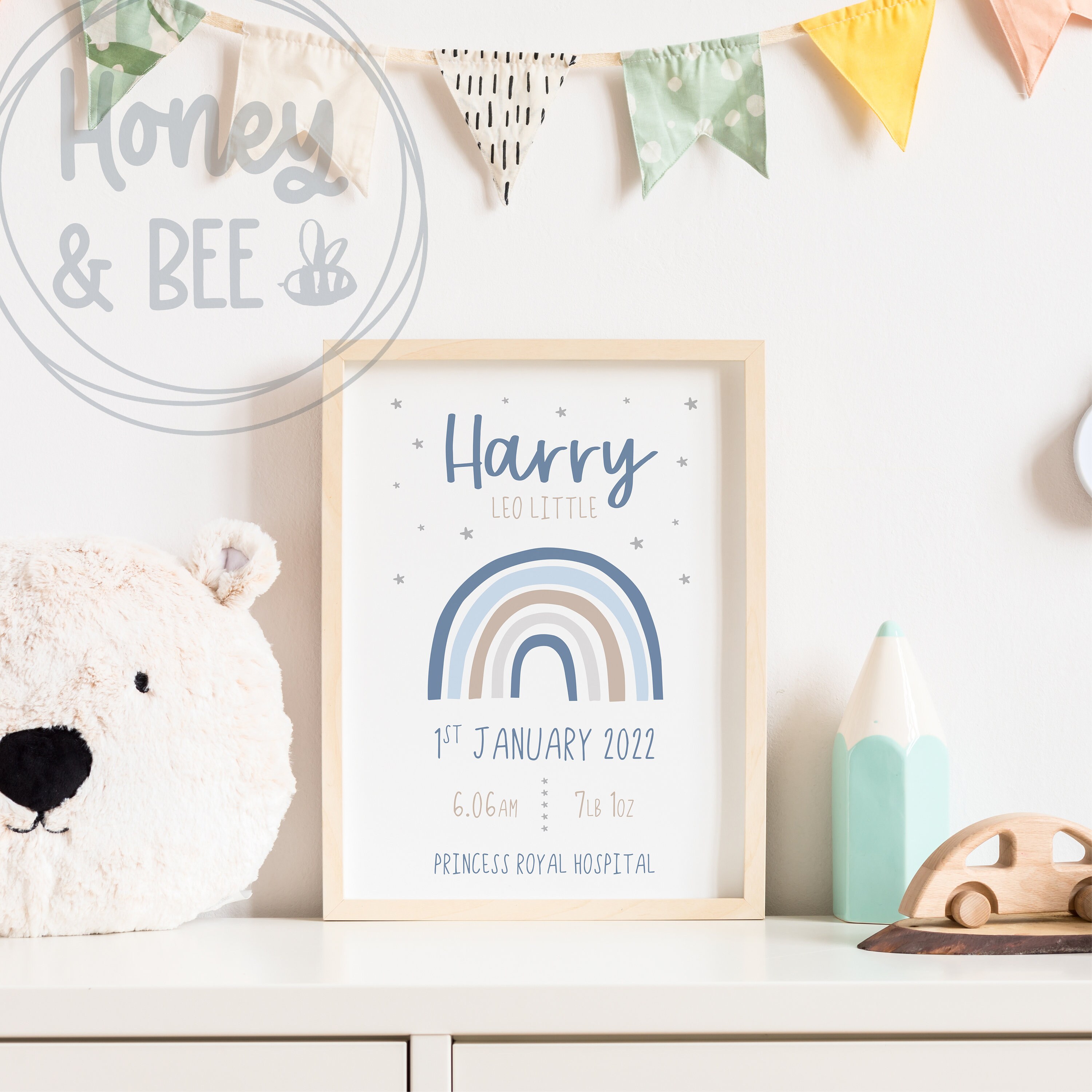 Personalised New Baby Print Framed or Print Only Birth - Etsy UK