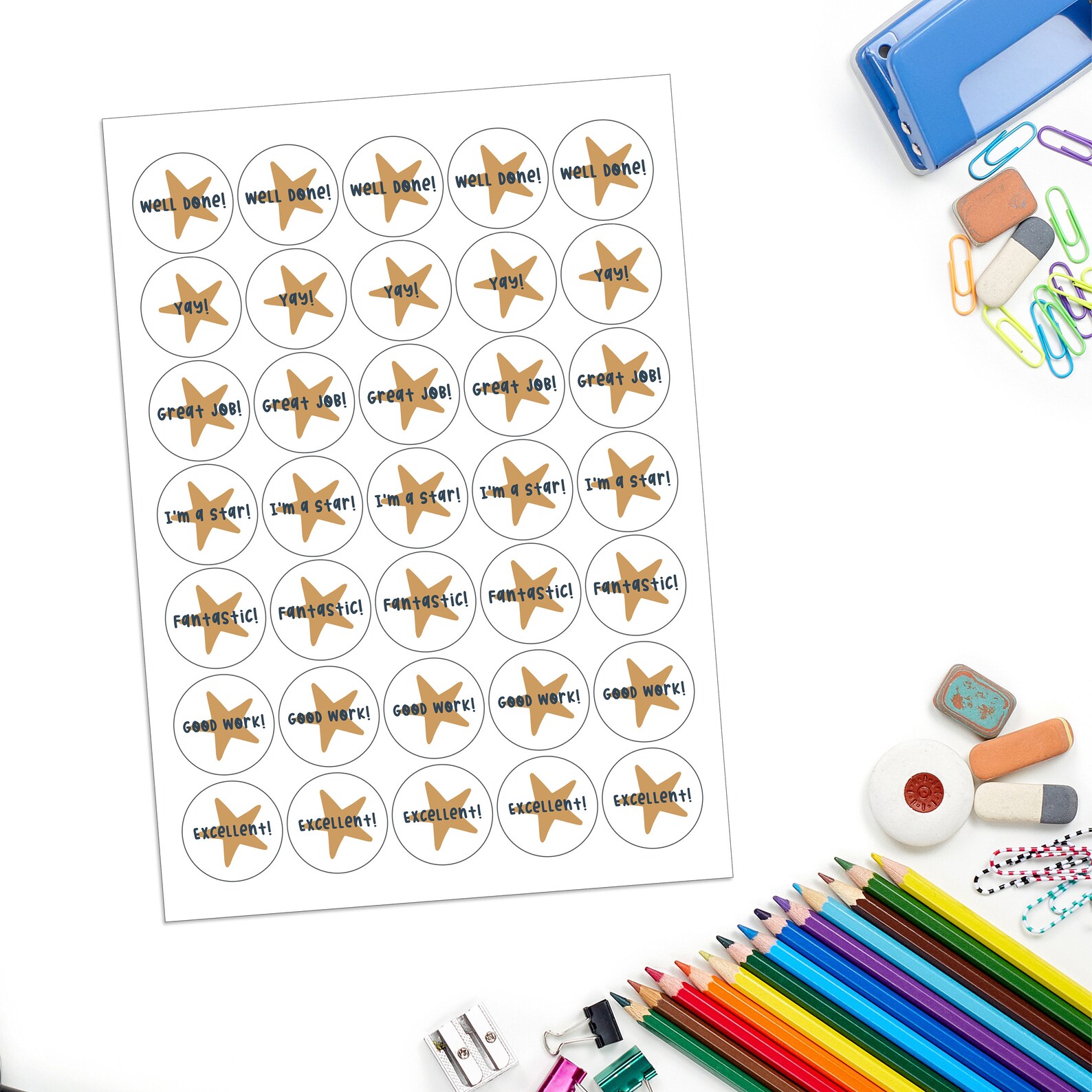 Kid's Reward Chart With Stickers A3 Landscape | Etsy