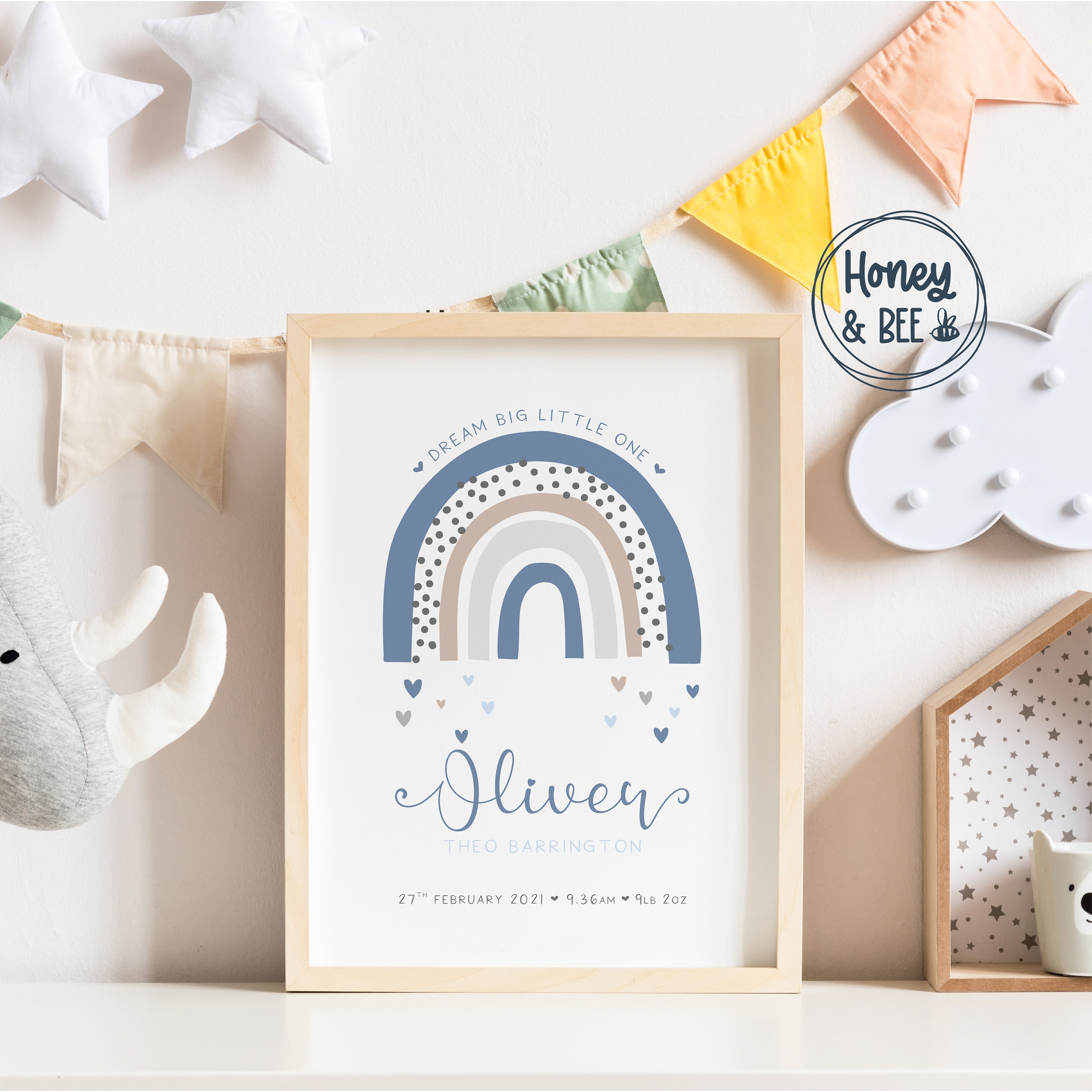 DIGITAL DOWNLOAD New Baby Print Birth Print Personalised | Etsy