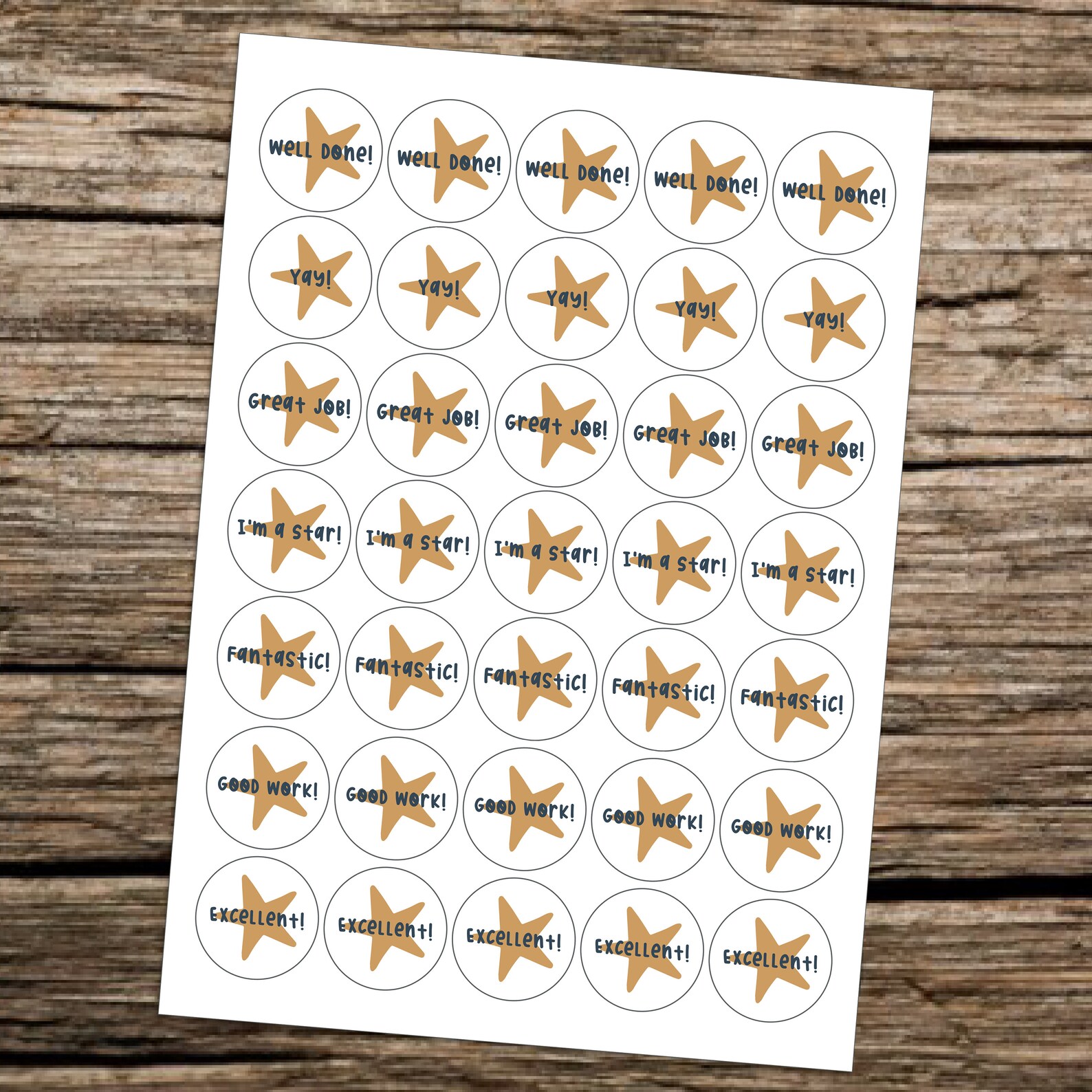 Kid's Reward Chart With Stickers A3 Landscape | Etsy