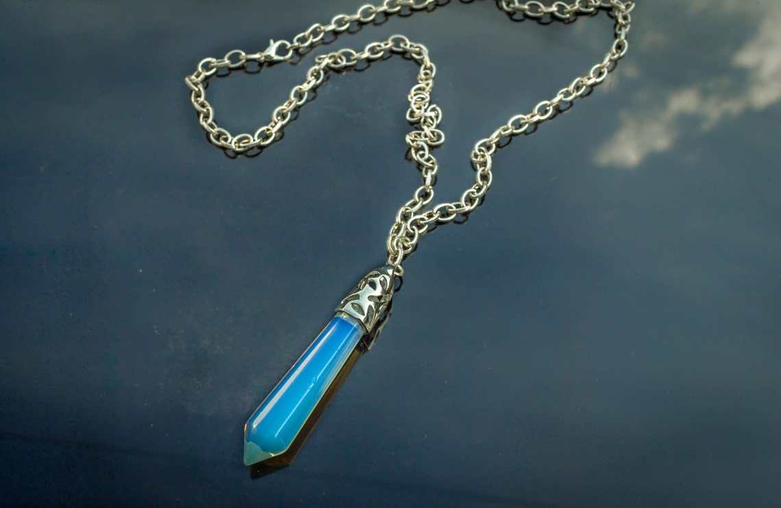 Healing Natural Crystal Necklace Silver Plated Chain - Etsy.de