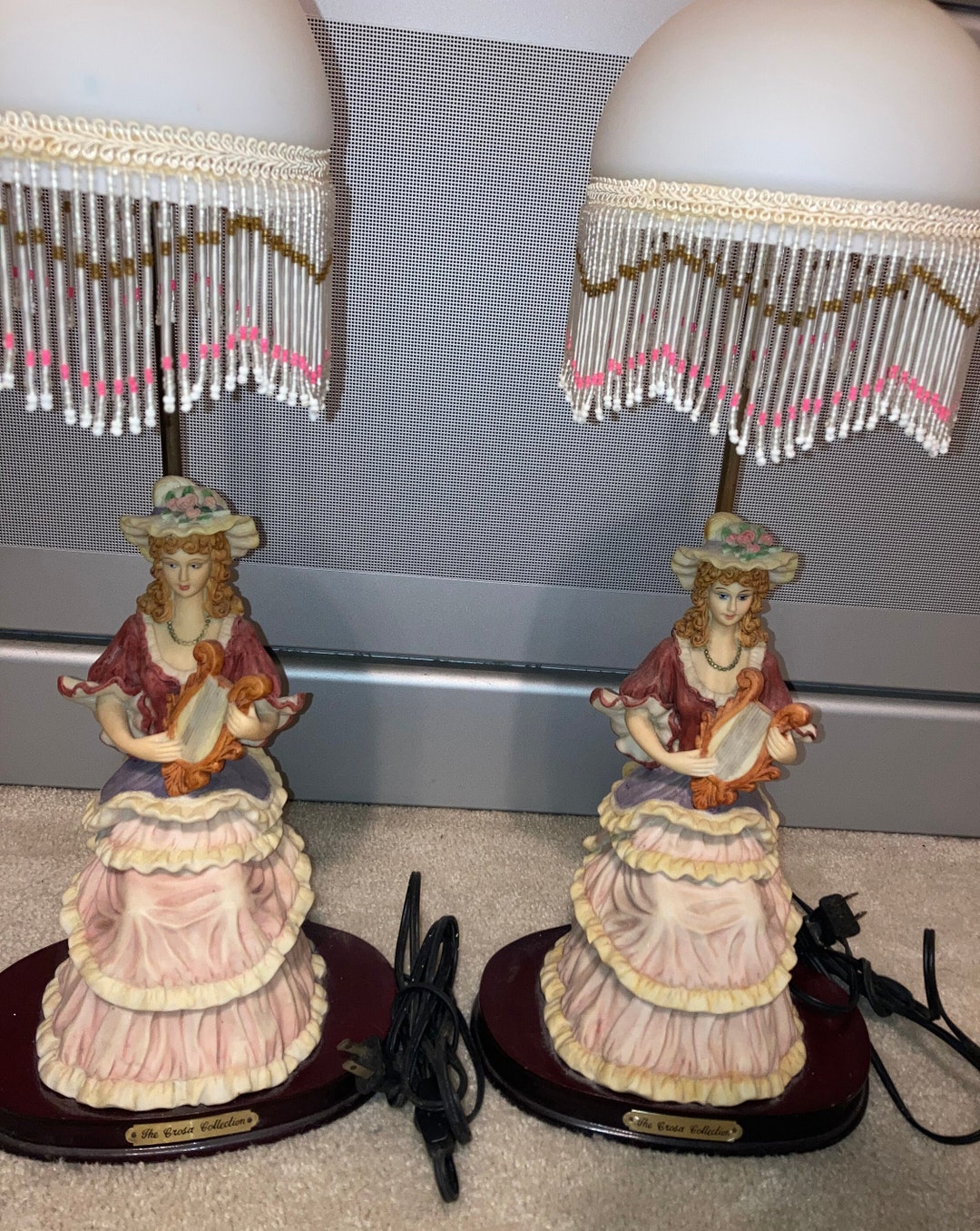 Pair Crosa Collection Table Lamp Southern Belle Women Vintage 24" - Etsy