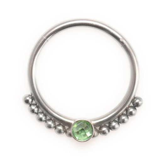 Surgical Steel Septum Clicker Ring With CZ 18g / Daith Ring | Etsy