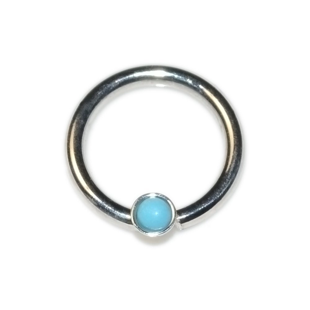 Turquoise Septum Jewelry Silver 20g / Nipple Ring Nose Ring | Etsy