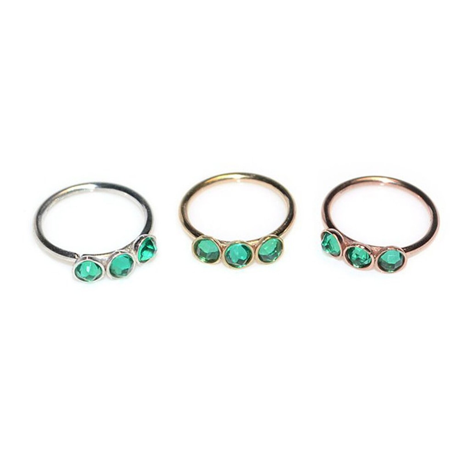 2mm Emerald Nose Ring Hoop Gold 20g / Nose Hoop Tragus Ring - Etsy