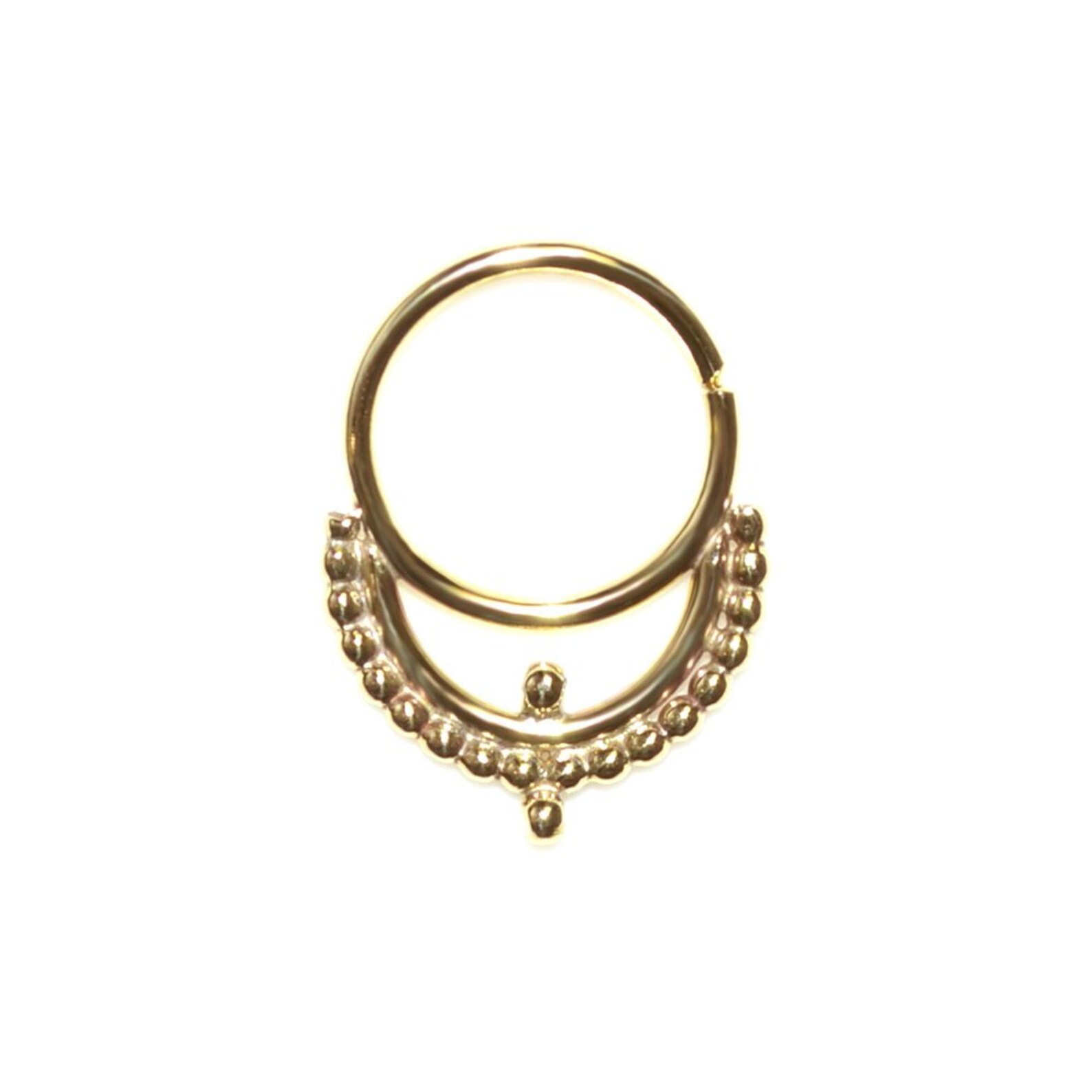 Gold Stammes Septum Ring 16g / Nippel Ring Nasenring Tribal - Etsy.de