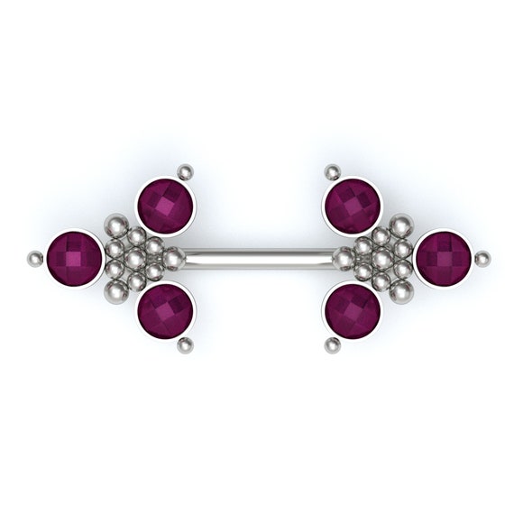 Titanium Nipple Bar Ruby Implant Grade Nipple Ring Barbell Nipple Piercing Jewelry Nipple Barbell Piercing Body Piercing Earring Etsy