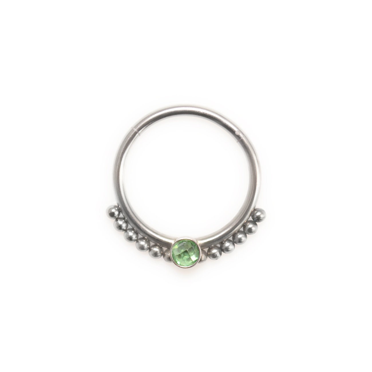 Surgical Steel Septum Clicker Ring With CZ 18g / Daith Ring | Etsy