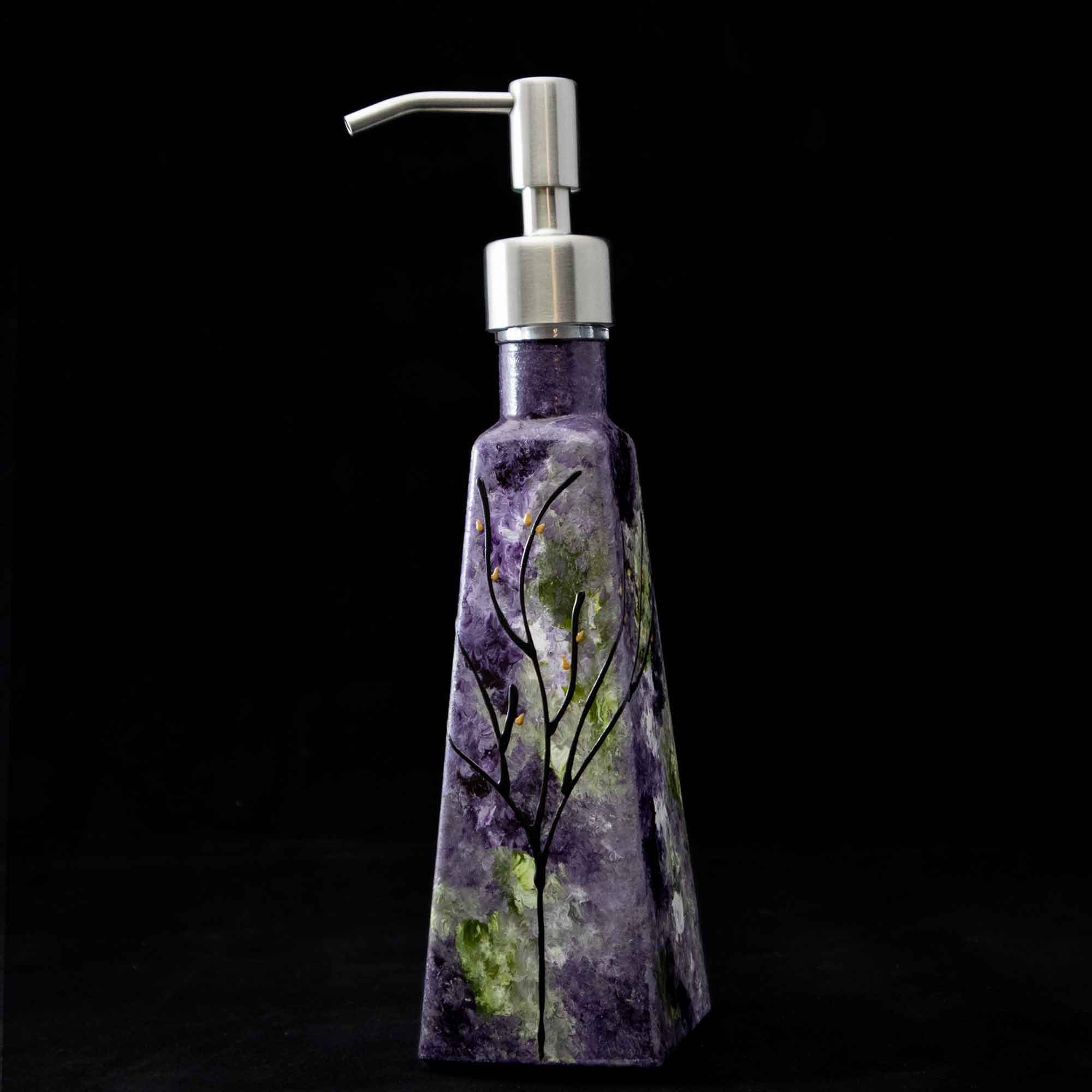Handmade Lavender Soap Dispenser Pyramid Bottle - Etsy