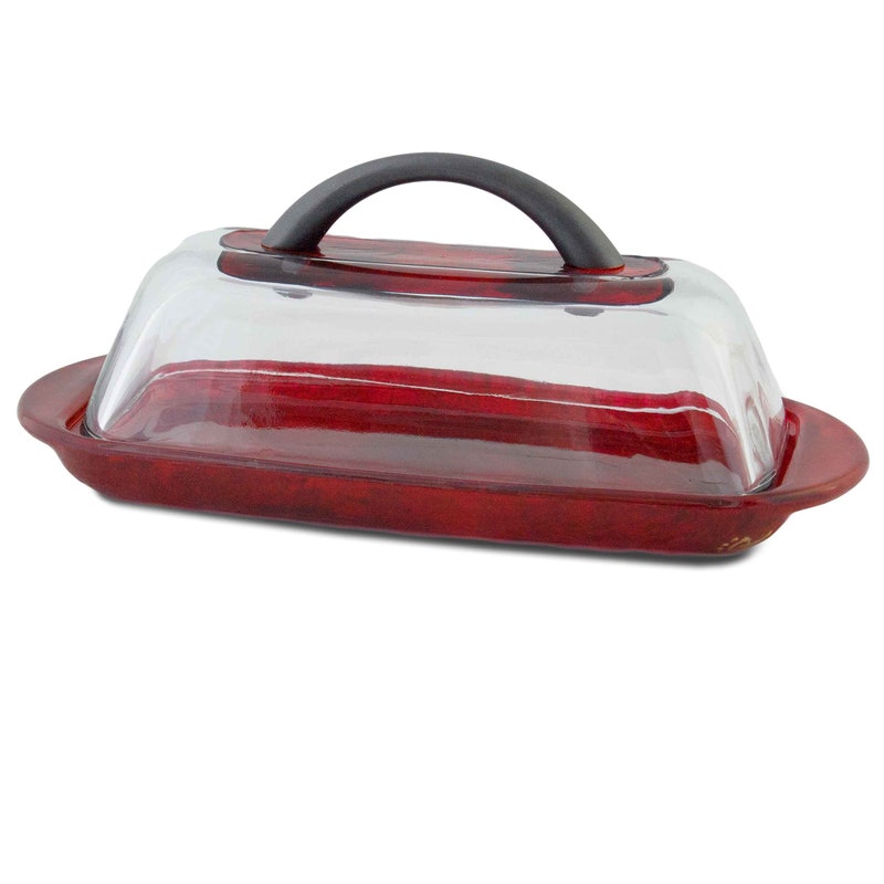 Red Butter Dish - Etsy