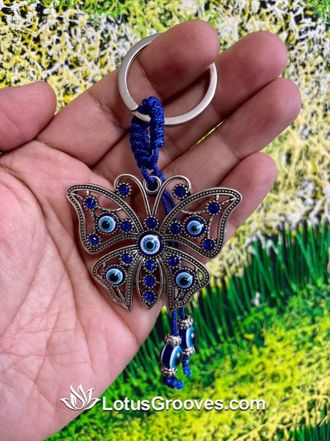 Butterfly Evil Eye Keychain Evil Eye Keychain Butterfly - Etsy