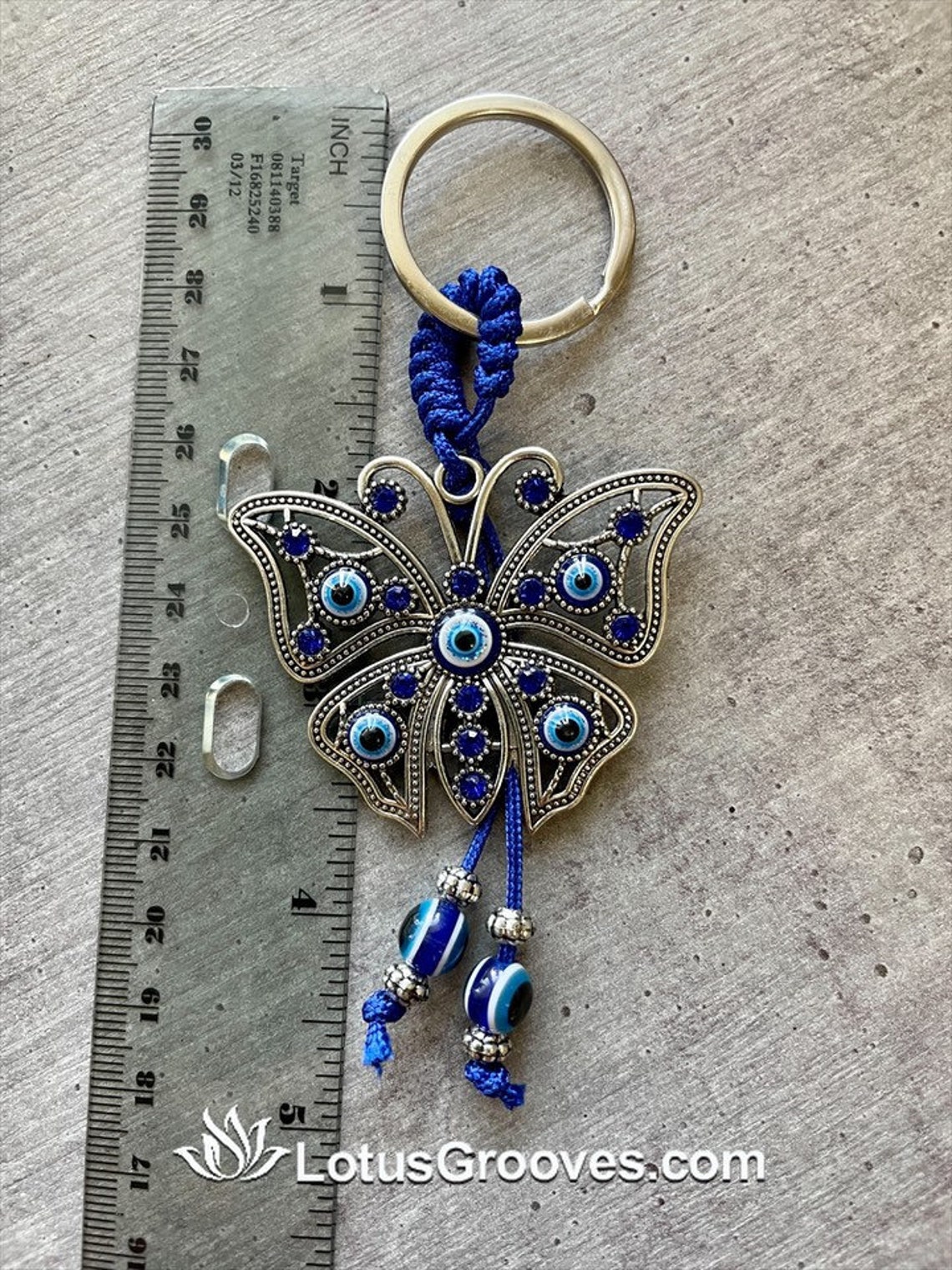 Butterfly Evil Eye Keychain Evil Eye Keychain Butterfly - Etsy