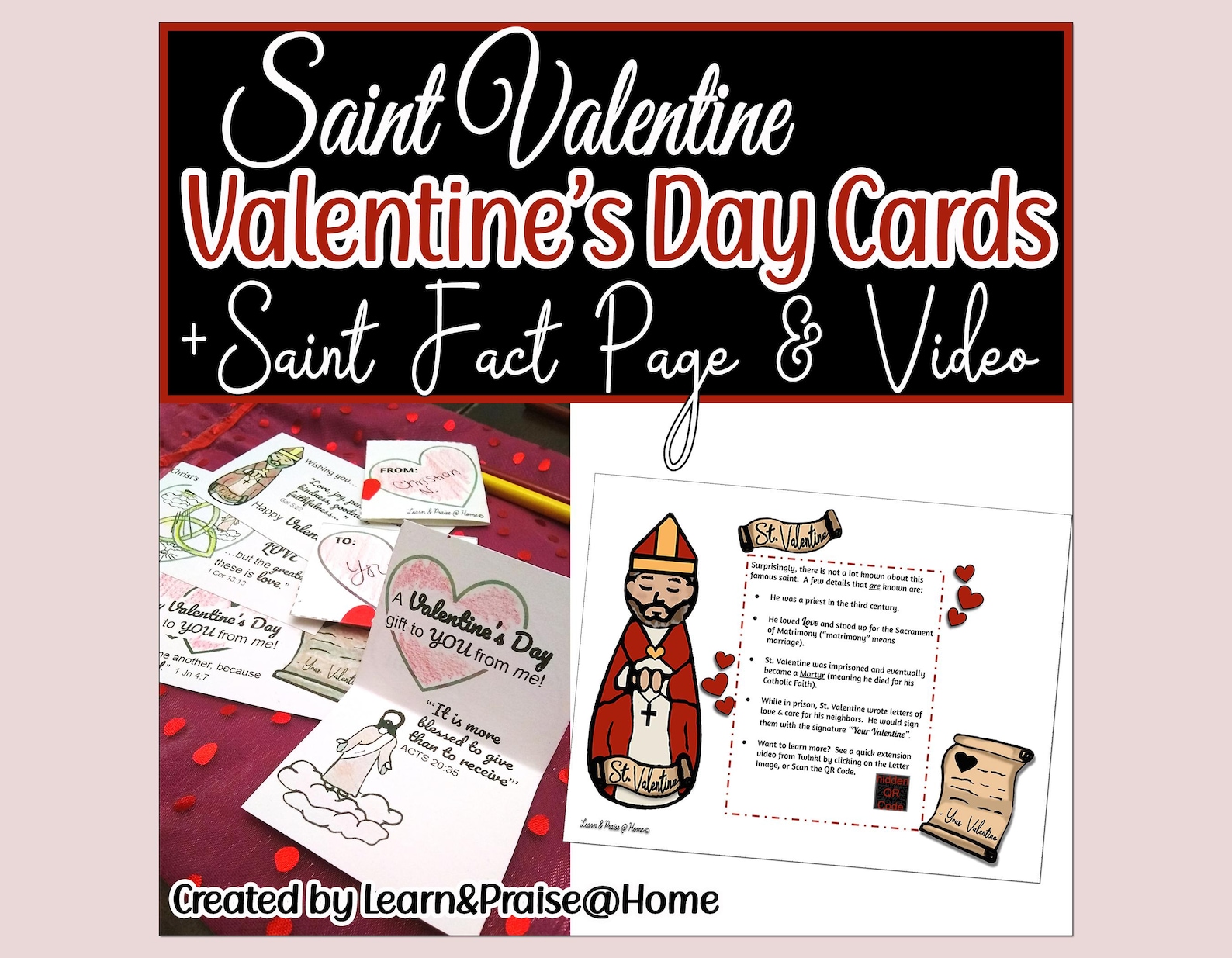 Printable Catholic Saint Valentine's Day Cards st. Valentine Fact Page ...