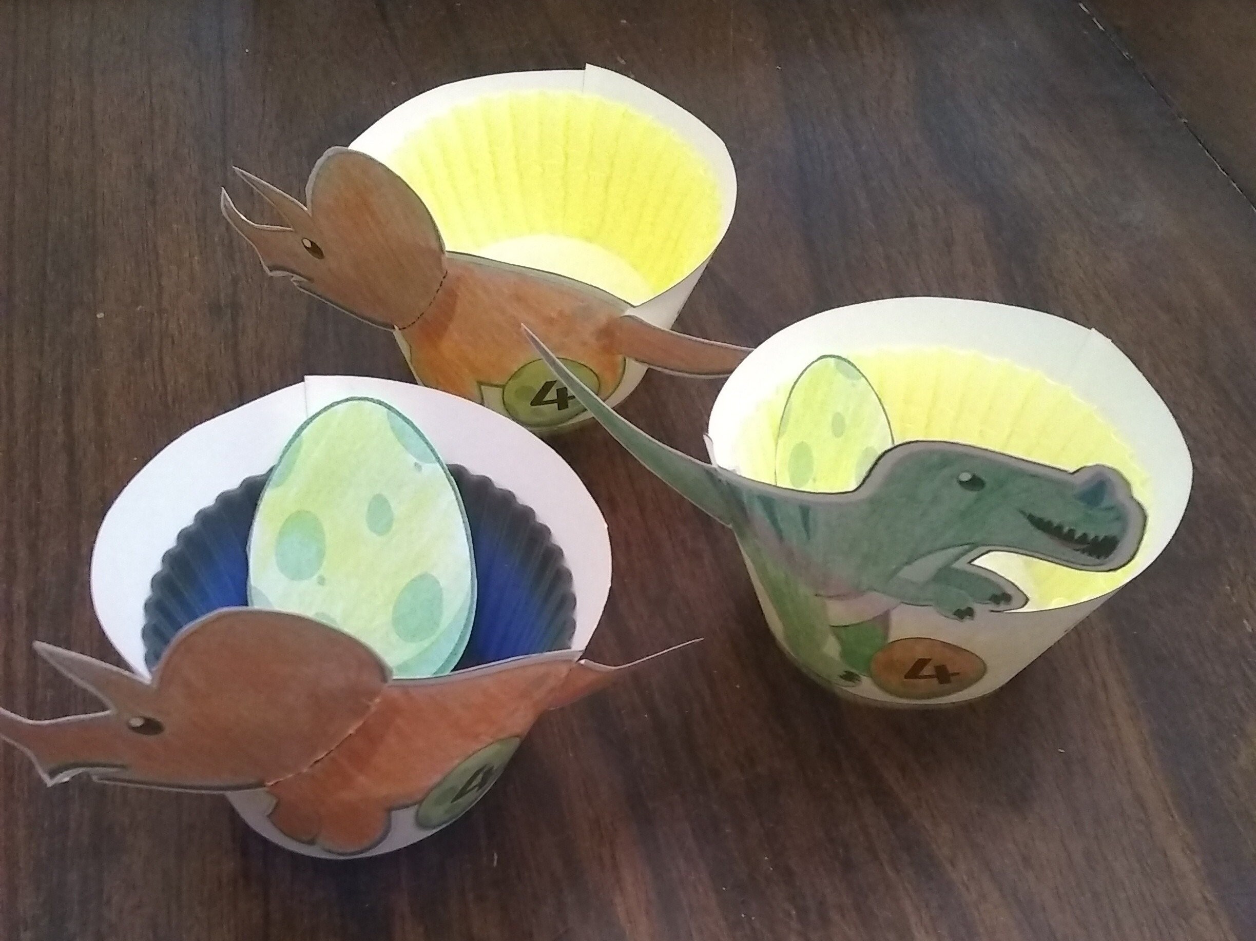 Dinosaur Theme Cupcake Wrappers Printable + Editable Template on Google ...