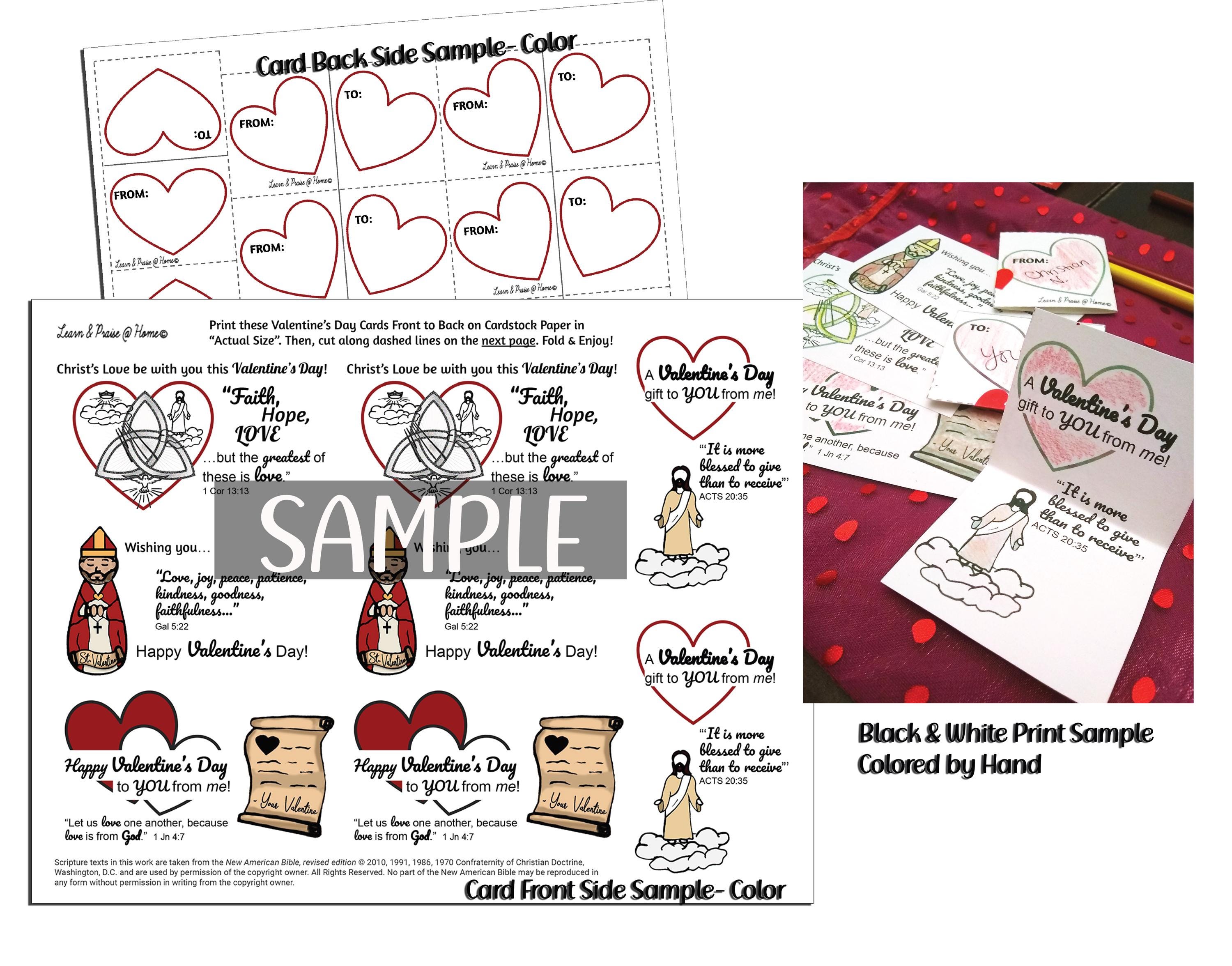Printable Catholic Saint Valentine's Day Cards st. Valentine Fact Page ...