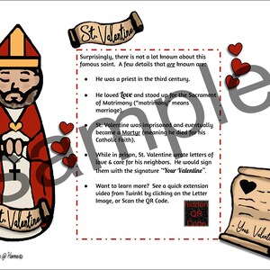 Printable Catholic Saint Valentine's Day Cards st. Valentine Fact Page ...