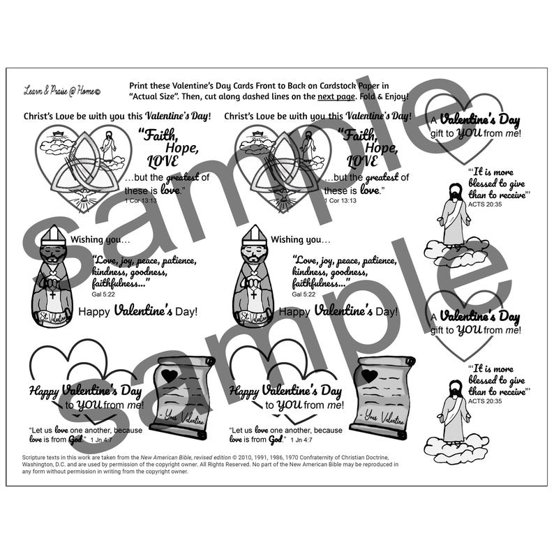 Printable Catholic Saint Valentine's Day Cards st. Valentine Fact Page ...