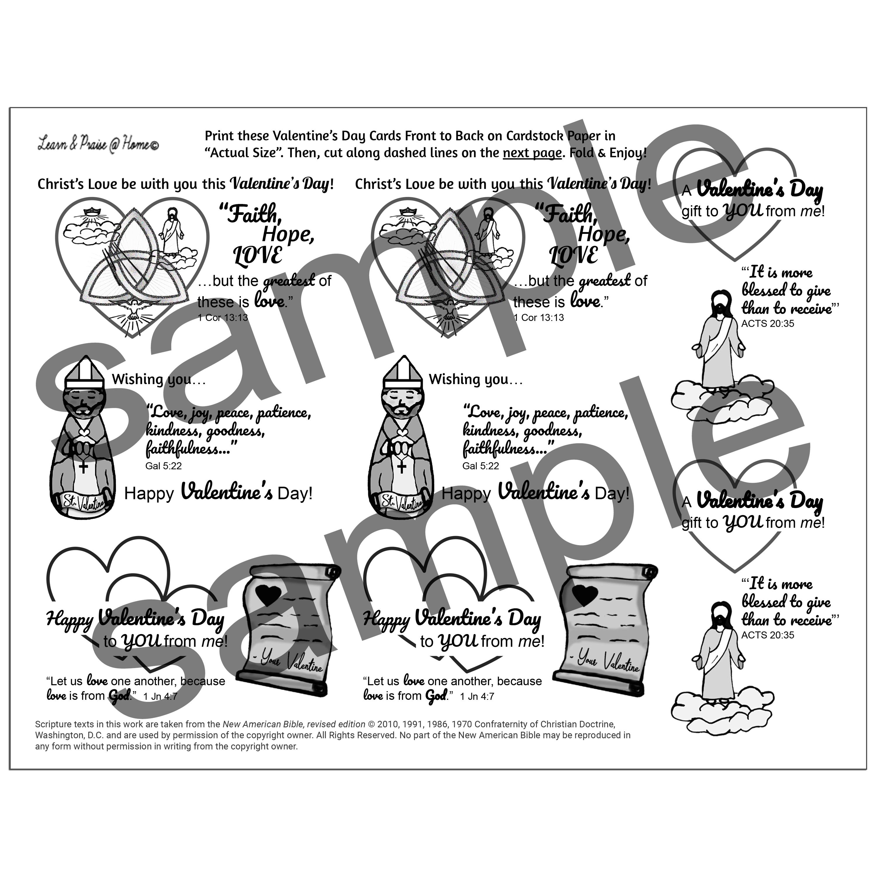 Printable Catholic Saint Valentine's Day Cards st. Valentine Fact Page ...