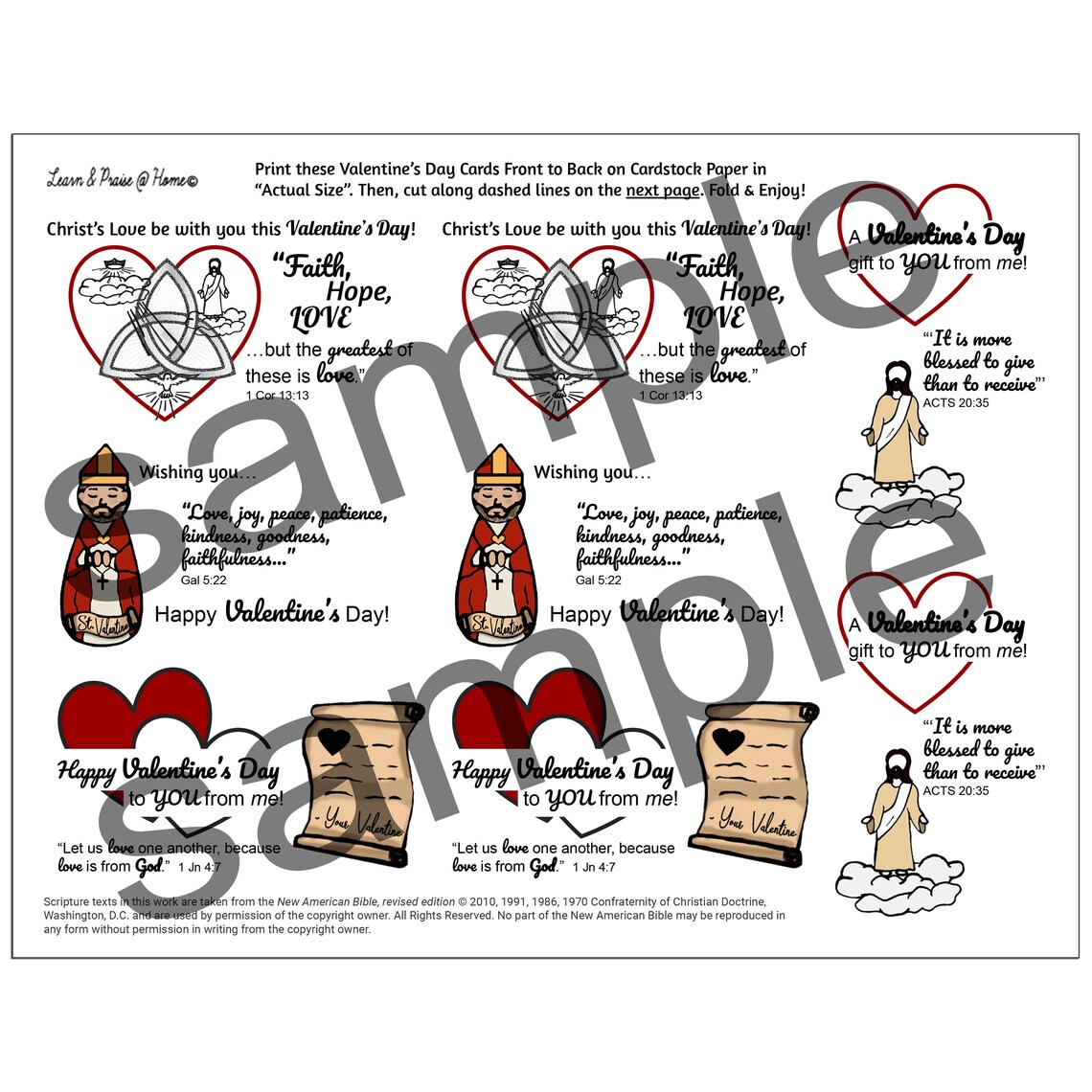 Printable Catholic Saint Valentine's Day Cards st. Valentine Fact Page ...