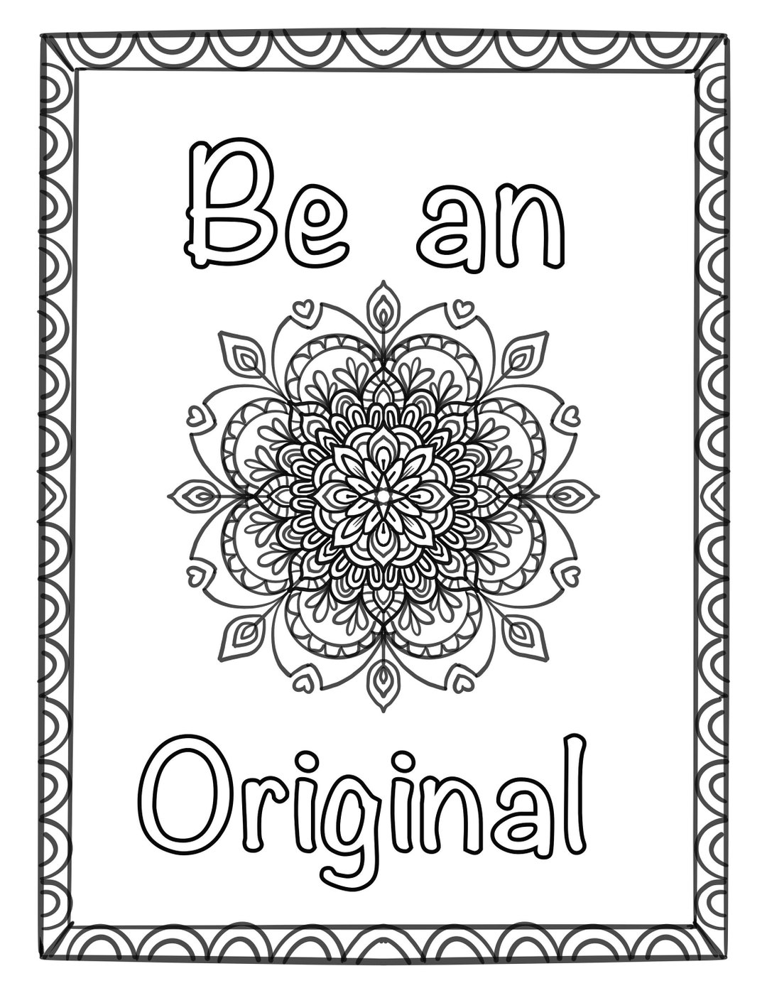 Be an Original Coloring Page - Digital Download - Original Artwork - Etsy