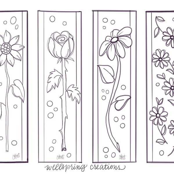 Flower Bookmark - Etsy