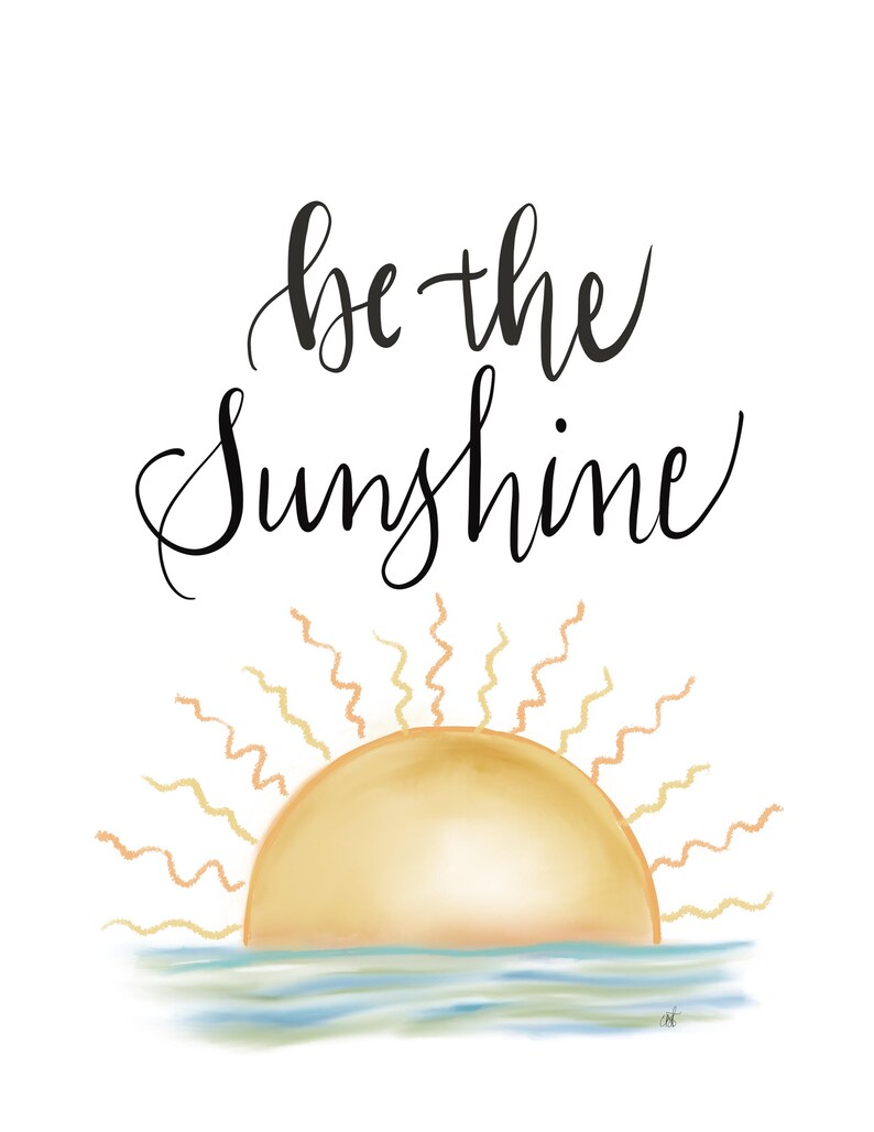 Printable Be the Sunshine Digital Print - Fun Print - Etsy