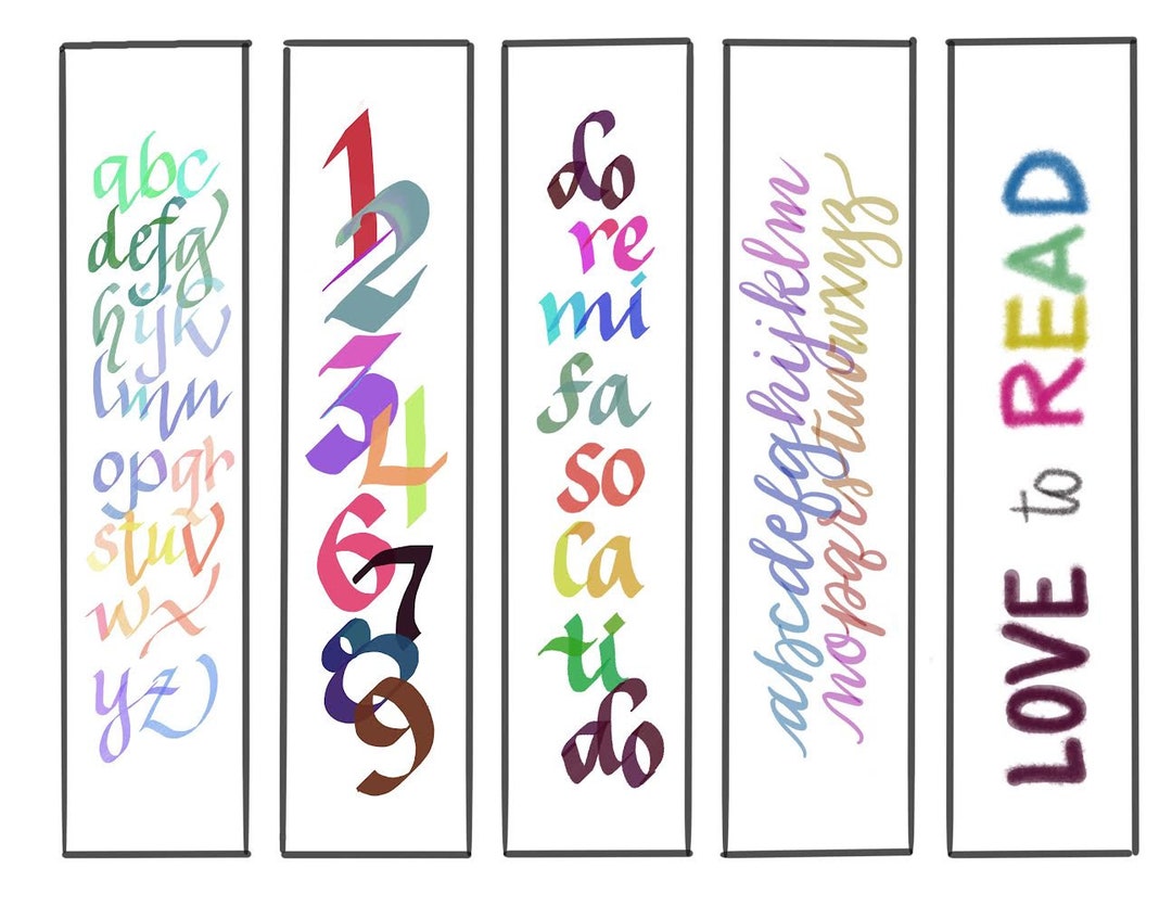 Printable Color Teacher Bookmarks - Set of 4, Instant Digital Download ...