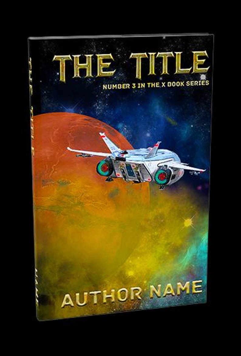 Futuristic Space Travel Book Cover: Premade Sci-fi Design - Etsy