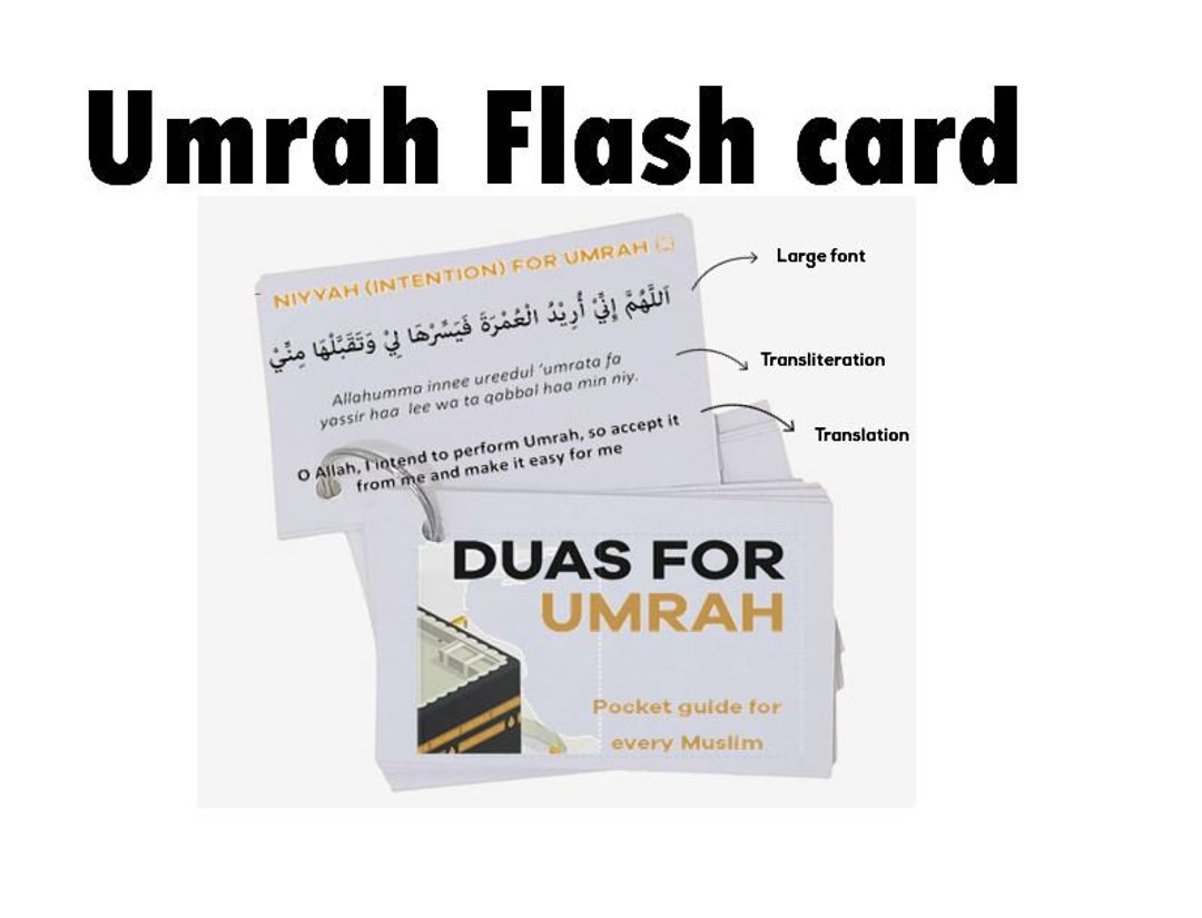 UMRAH Flash Cards | Umrah Guide | Dua Cards | Translation Dua ...