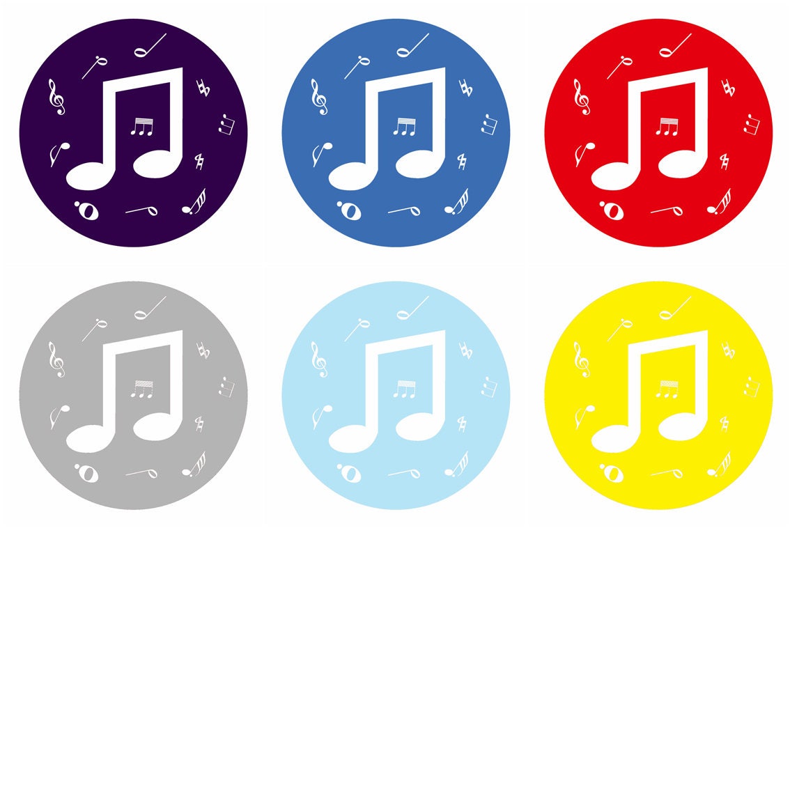 MN10 CD and Music Notes DIY Sticker Home Décor Wall Art - Etsy