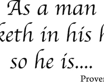 Bible Quote Proverbs 23 7 as a Man Thinketh in Printable Wall - Etsy