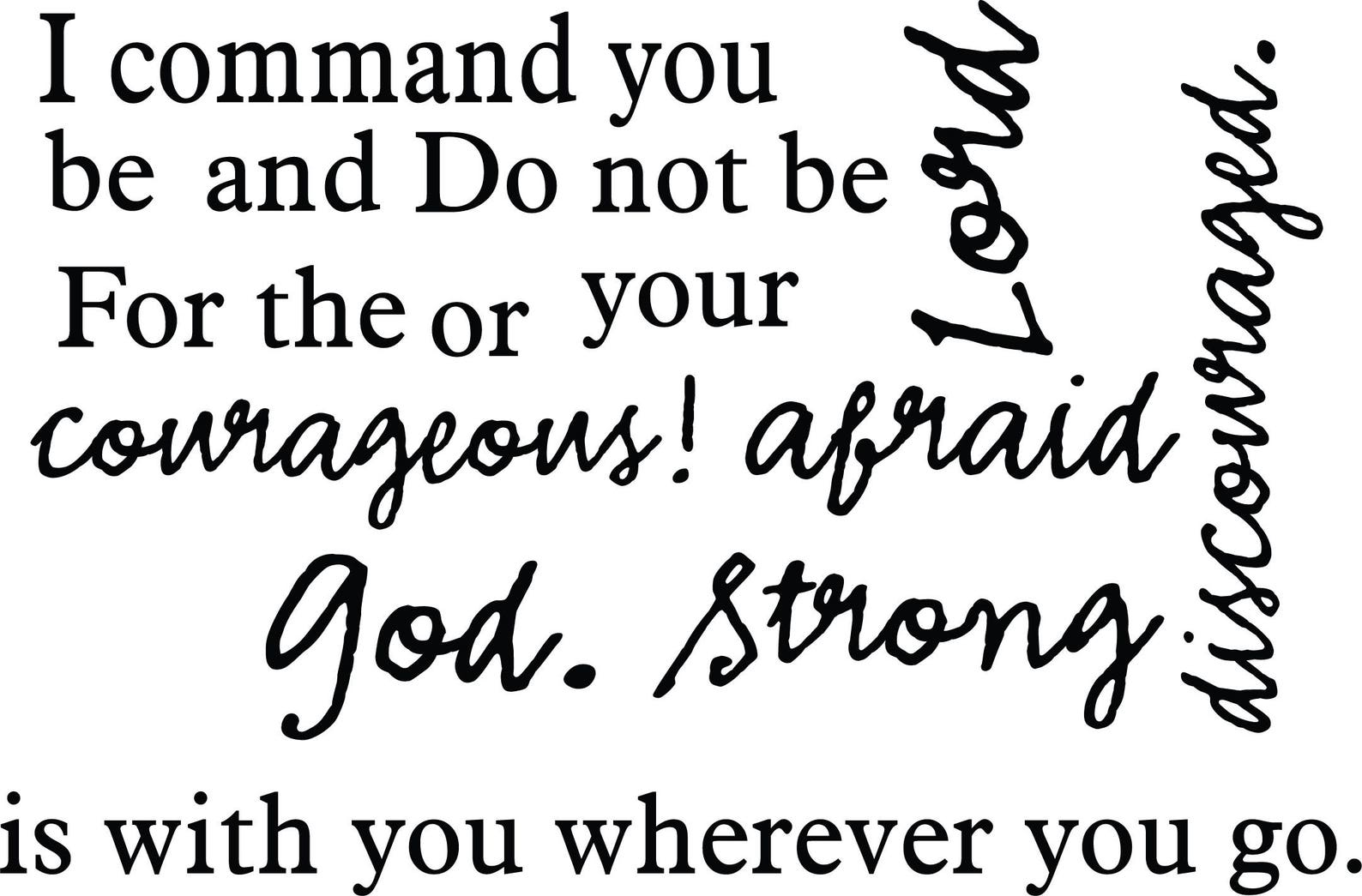 I Command You Be Strong and Courageous Printable Wall Art - Etsy Denmark