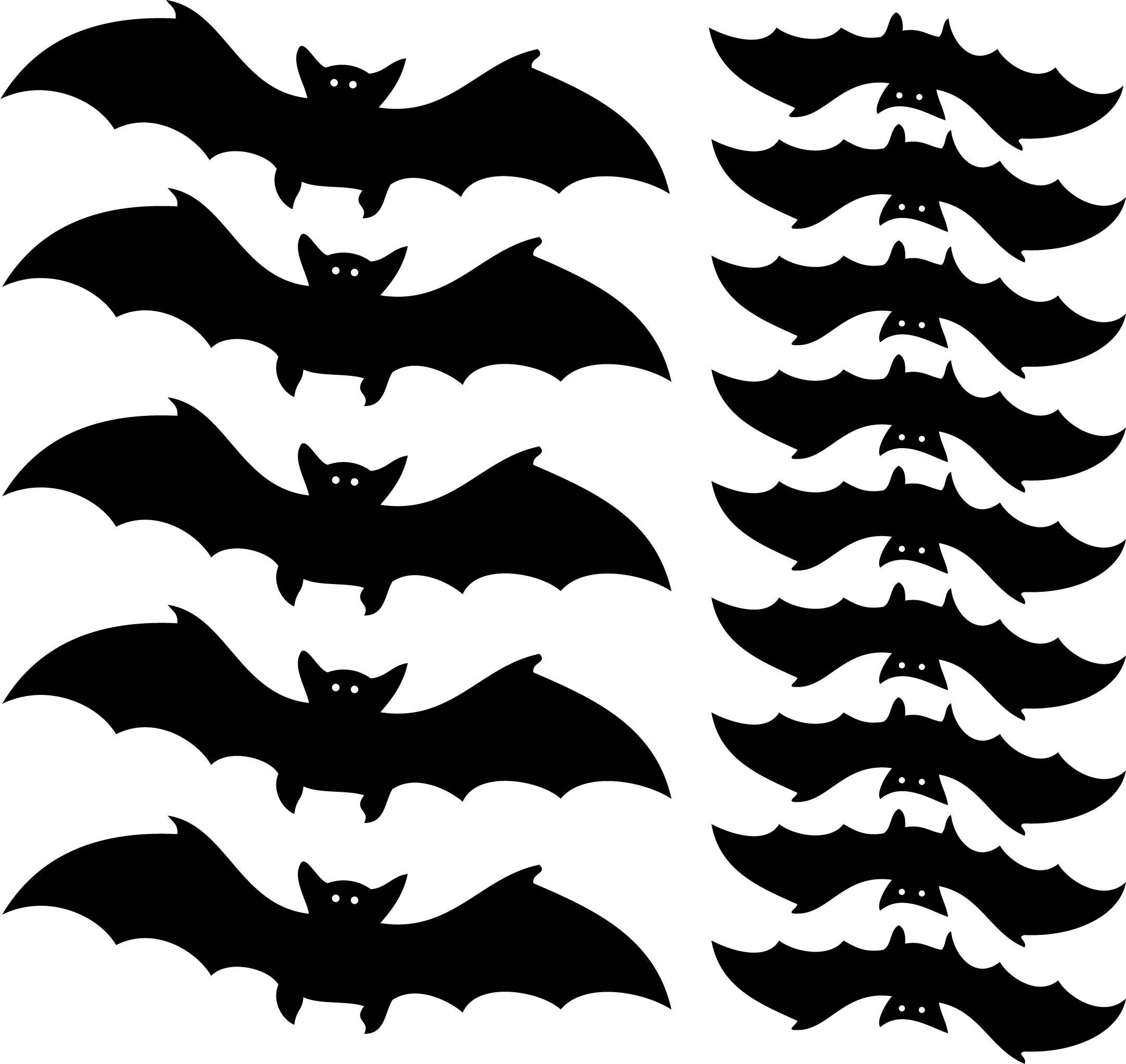 13 Bats Decals Stickers Halloween Printable Wall Art - Etsy